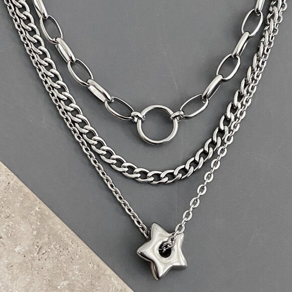 RM JEWELRY STUDIO | Jewelry | New 3 Necklaces Layered Set Nontarnish ...